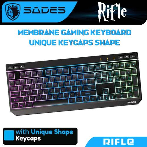 Jual Keyboard Gaming Sades Rifle Membrane Unique Keycap Shape - Kota ...
