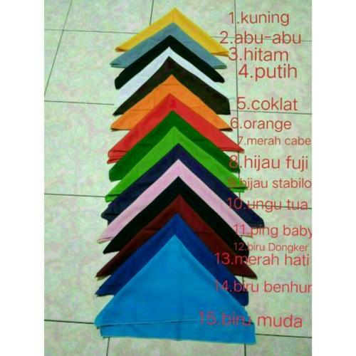 Jual Slayer Polos segi tiga ukuran 79x38cm groris Ready!! - Biru Muda ...