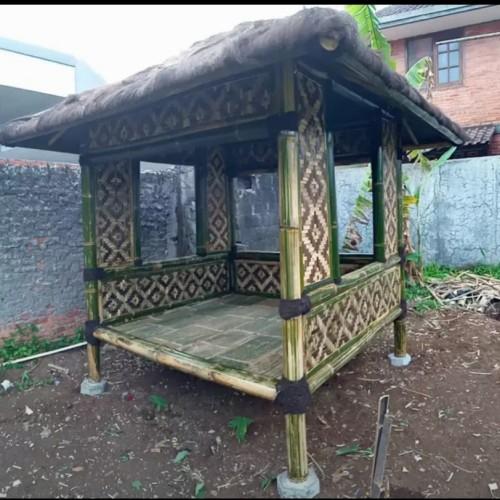 Jual saung bambu / saung gazebo - Kab. Bogor - hijau alam | Tokopedia