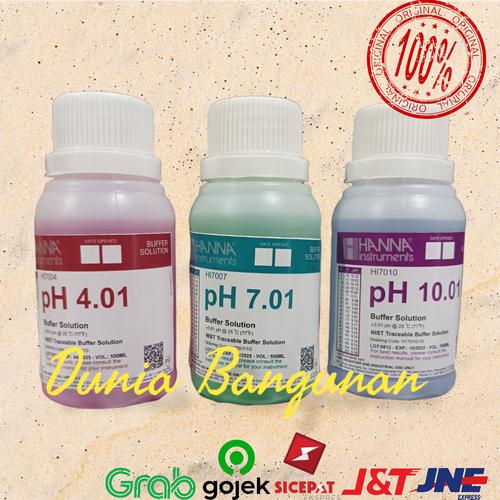 Jual cairan ph hanna buffer solution ph4/ph7/ph10 100 ml - ph 10 ...