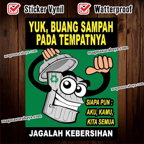 Jual Stiker Yuk Buang Sampah pada tempatnya - jagalah kebersihan ...