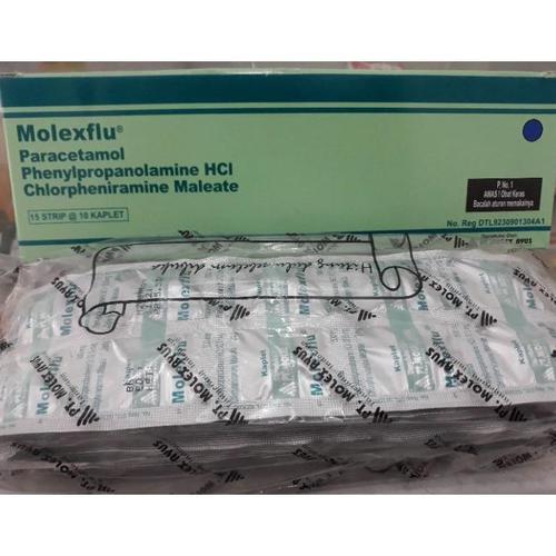 Jual MOLEX FLU / MOLEXFLU (1 Strip isi 10 tablet) - Obat pilek / flu ...