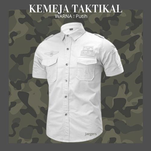 Jual Kemeja Tactical Putih Pria Lengan Pendek - Kemeja Seragam PDH PDL ...