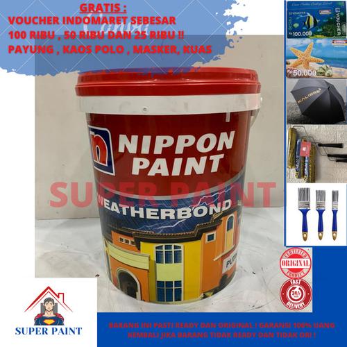 Jual CAT TEMBOK LUAR NIPPON PAINT WEATHERBOND WARNA BRILLIANT WHITE 2 ...