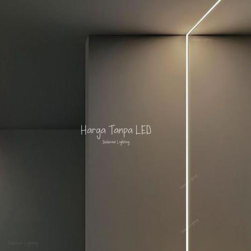 Jual Kap lampu batangan alumunium panjang bentuk rata rumah lampu strip ...