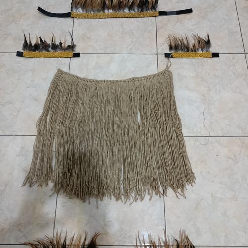 Jual PROMO BAJU PAPUA RUMBAI GONI DAN AKSESORIS - Cokelat, dewasa ...