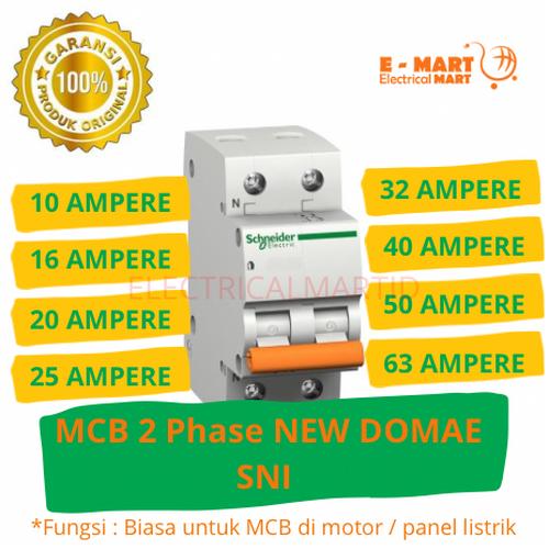 Jual Schneider Domae MCB 2P 2 Pole 10A 16A 20A 25A 32A 40A 50A 63A ...