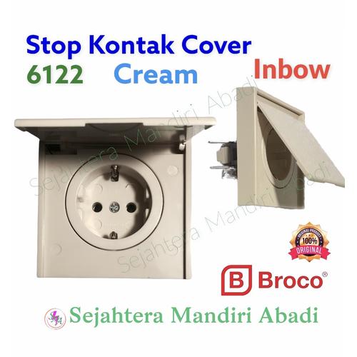 Jual Stop Kontak Arde Broco Cover Tutup Inbow IB Tanam 6122 Krem Cream ...