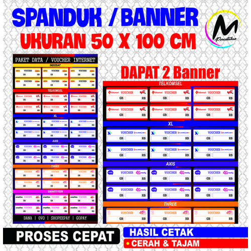 Jual Cetak Banner Tabel Harga Voucher Internet / Banner Konter - Kab ...