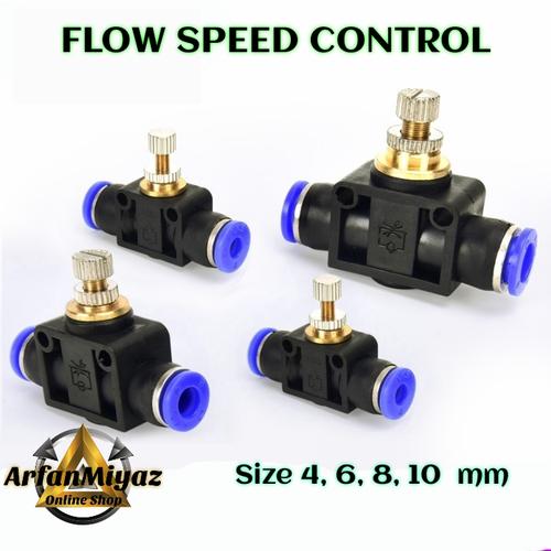 Jual Flow / Speed Control Valve Size 4,6,8,10 mm - Pneumatic Quick ...