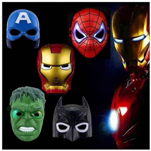 Jual Topeng Superhero LED Anak Captain America Spiderman Hulk Ironman ...