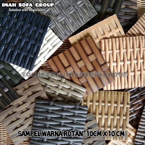 Jual Sample WARNA Rotan Sintetis (10cm x 10cm) - Brown Pine - Kab ...
