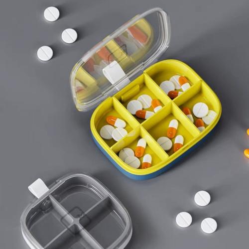 Jual Kotak Tempat Obat Vitamin Harian 6 Sekat dengan Tutup Transparan ...