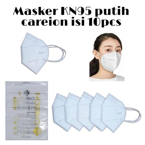 Jual MASKER KN95 PUTIH ISI 10 CAREION PCS MASKER KN 95 PUTIH EARLOOP ...