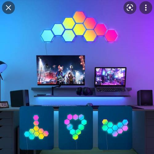 Jual Lampu Hias Dekorasi Hexagon RGB LED Light Gaming Room 10 Panel ...