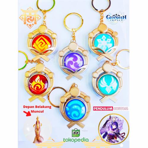 Promo Gantungan kunci Genshin Impact keychain Vision Inazuma Premium ...