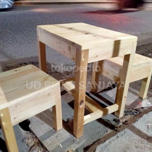 Jual meja TK set meja tulis meja belajar anak kecil kayu jati Belanda ...