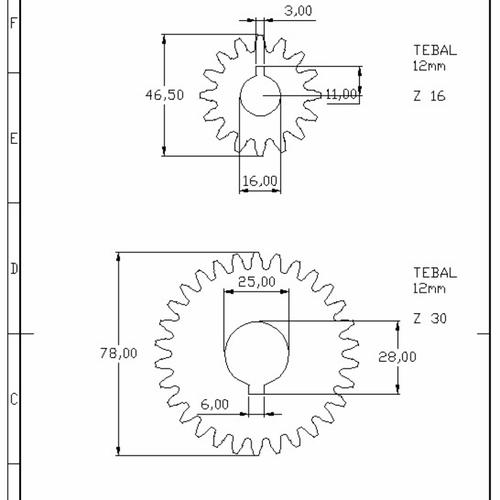 Jual Roda Gigi Besi Custom spurgear roda gigi lurus - Kab. Tangerang ...