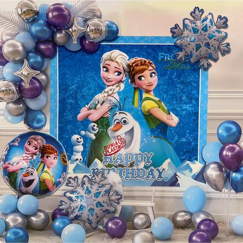 Jual 1 Set Paket balon DEKORASI FROZEN SPANDUK ulang tahun pesta ...