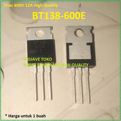 Jual BT138-600E BT138 600E BT138600E Triac 600V 12A TO220 High Quality ...