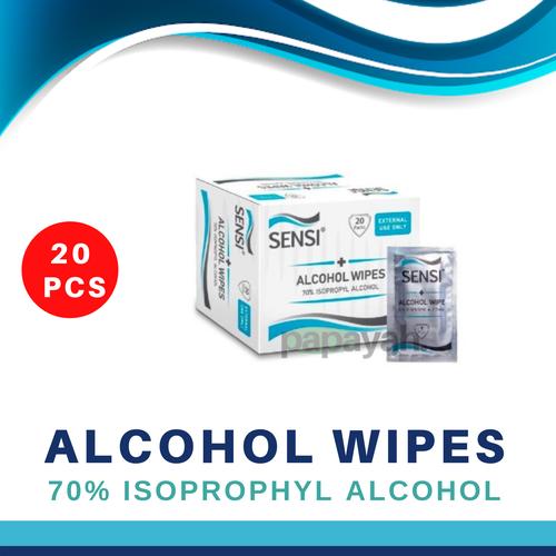 Jual SENSI ALCOHOL WIPES 70% ISOPROPYL ALCOHOL TISU ALKOHOL ISI 20 PCS ...