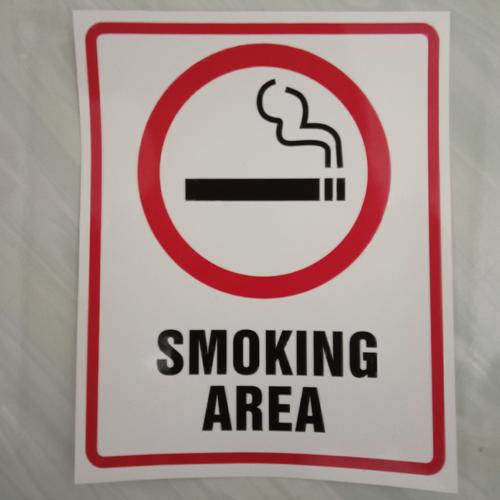 Jual stiker vinyl SMOKING AREA 20X25CM sign rambu k3 - Jakarta Utara ...