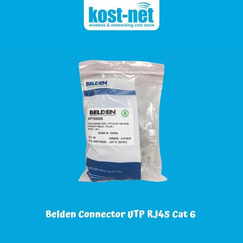 Jual Belden Connector UTP RJ45 Cat 6 / Konektor UTP RJ45 Cat-6 ...