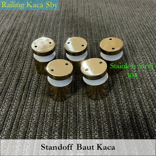 Promo BAUT KACA STANDOFF BRAKET PENJEPIT RAILING KACA GOLD - Kota ...