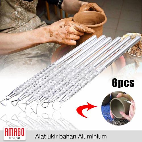 Jual ALAT UKIR CLAY TANAH LIAT DAN KERAMIK - BAHAN ALUMINIUM - ISI 6 ...