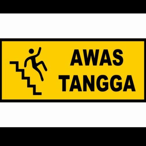 Jual Stiker Vinyl uk 10X23cm AWAS TANGGA SIGN Rambuk3 safety - Jakarta ...