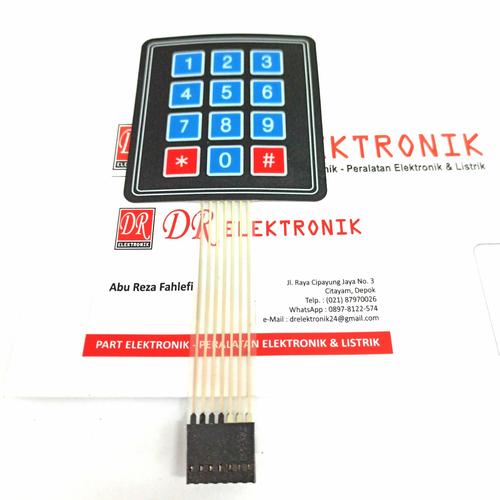 Jual Modul Keypad key pad flexibel flexible membran mebrane matrik 4x3 ...