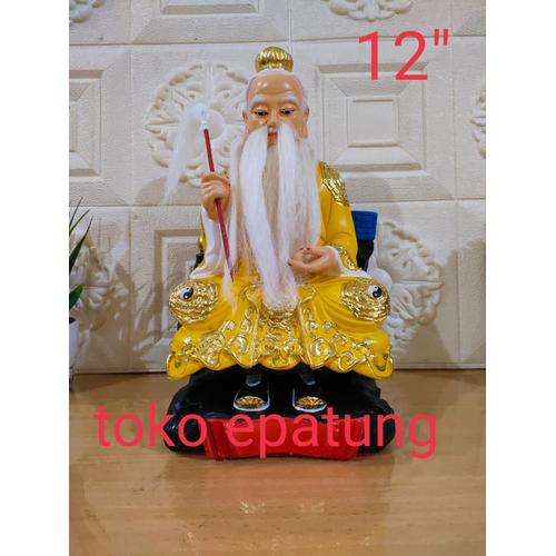 Jual patung dewa tai siong / tai shang lau cin - fiber 12 inch - kuning ...