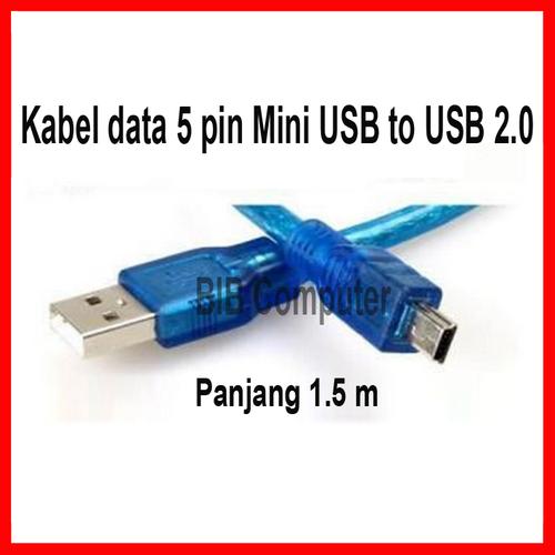 Jual Kabel data Mini USB 5 pin to USB 2.0 KABEL DATA USB 1.5 m ...