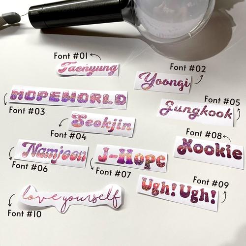 Jual Stiker Hologram Pink Nama BTS - Font 4 - Kota Tangerang - Chaebi ...
