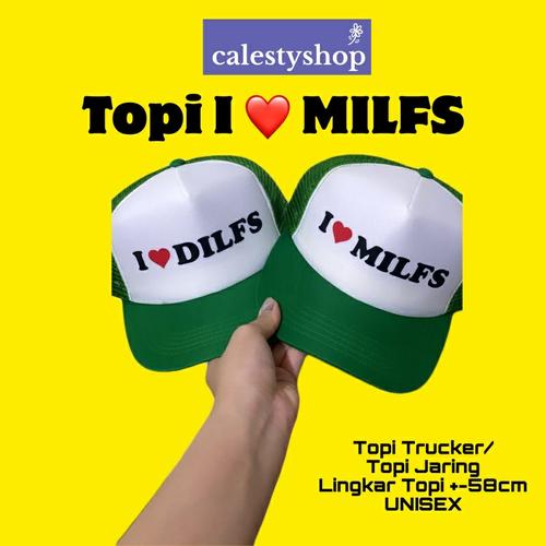 Jual TOPI I MILFS I LOVE DILFS TOPI JARING TRUCKER DISTRO PRIA WANITA ...