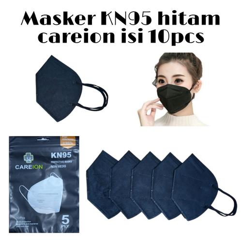 Jual MASKER KN95 HITAM CAREION ISI 10 PCS EARLOOP MASKER KN 95 BLACK ...