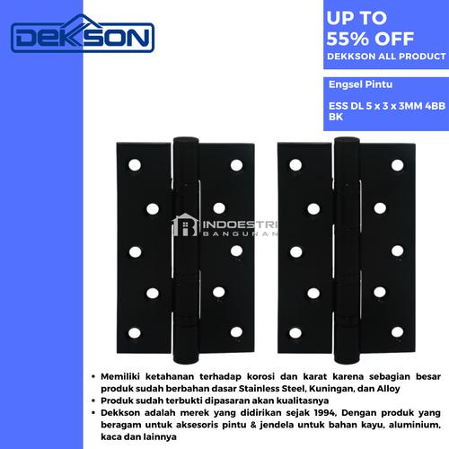 Promo Engsel 5" Dekkson ESS DL 5 x 3 x 3MM 4BB BK (Black & SUS 304 ...