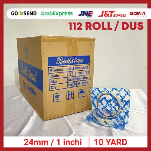 Jual [1 DUS] Lakban Kertas (T) (24mm / 1 inchi x 10 yard) Masking Tape ...