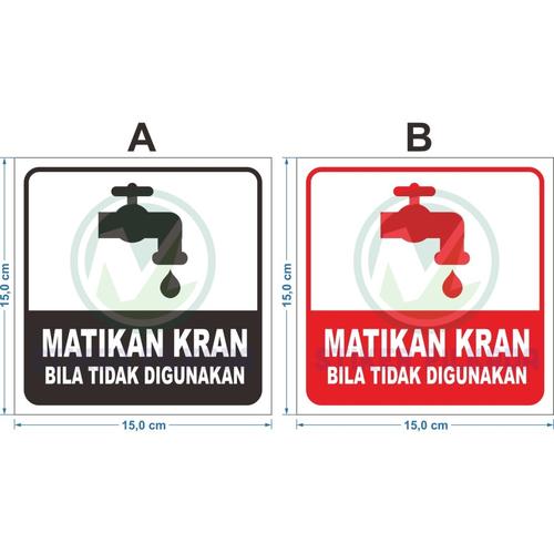 Jual STIKER MATIKAN KRAN 15X15CM - Hitam - Kota Tangerang Selatan ...
