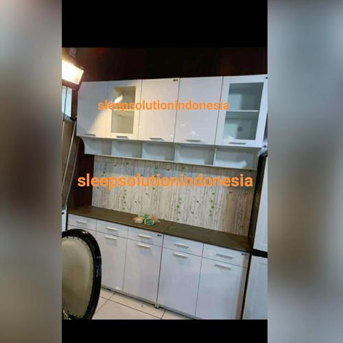Jual PROMO WIB Kitchen Set Lemari Dapur Minimalis Putih 2 Meter Atas ...