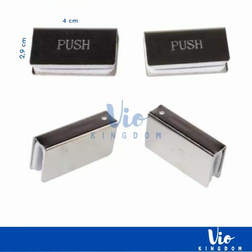 Jual Alat Plat Push Magnet Kaca Chrome / Open Kaca Jepit Engsel Pivot ...