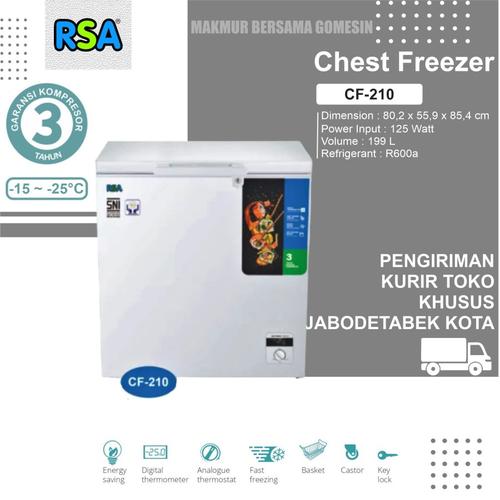 Jual Chest Freezer RSA CF-210 / Freezer Box 200 liter RSA CF210 - Kota ...