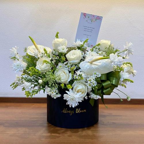 Jual BUKET BUNGA BOX/KADO HADIAH BUNGA/FLOWERS BOX/RANGKAIAN BOX BUNGA ...