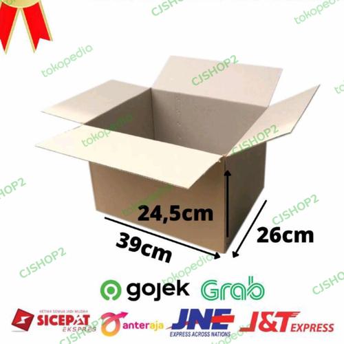 Jual Kardus box polos ukuran aqua gelas medium size 39x26x24,5 ...
