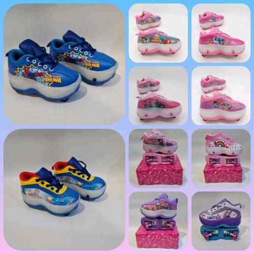 Jual Sepatu Roda 2in1 / Roller Shoes 4 Roda Karakter Anak Ready ...