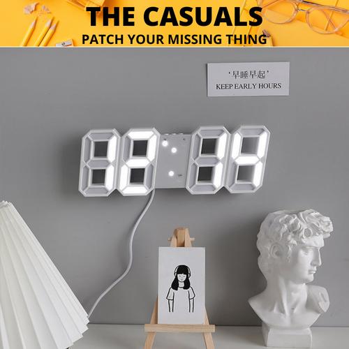 Jual Jam Dinding Digital Bisa Alarm Brightness Level USB or Battery ...