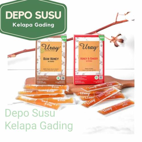 Jual Madu Uray Stick 120gr ( 10 Sachet ) Honey Ginger Jahe Hutan Asli ...