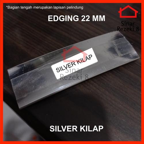 Jual Edging HPL Silver HAIRLINE Lebar 22 mm Tebal 1 mm / taco PVC ...
