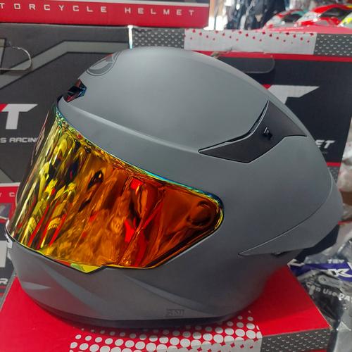 Jual HELM KYT TTC TT COURSE ORIGINAL SOLID POLOS GORILA GREY MATT DOFF ...
