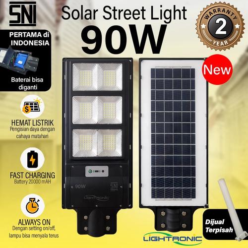 Jual LAMPU JALAN LED SOLAR STREET LIGHT PJU 90W 90 WATT PUTIH ...